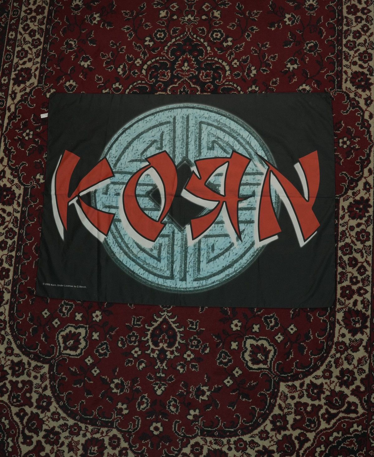 Band Tees Vintage 2000 Korn Giant Merch License Banner Flag | Grailed