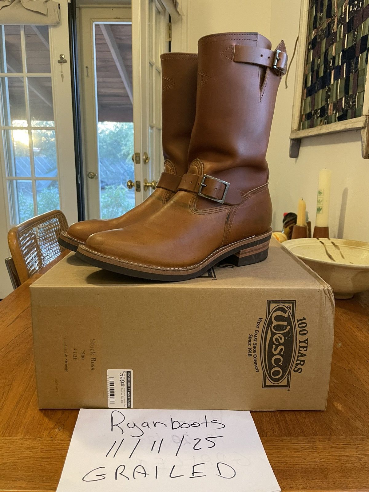 WESCO Wesco 7500 British Tan Engineer Boot size 9.5E | Grailed