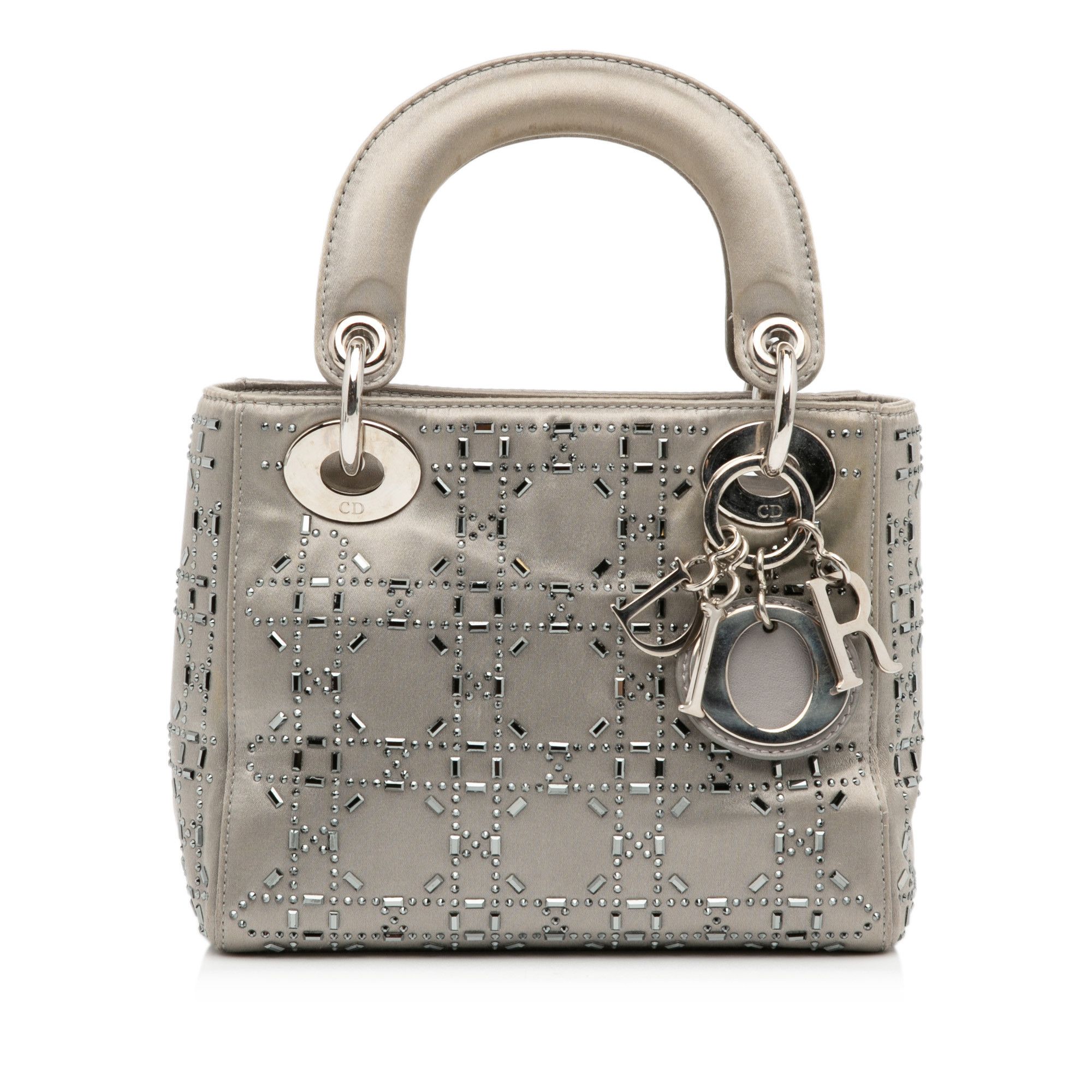 Dior Dior Mini Crystal Embellished Satin Lady Dior | Grailed