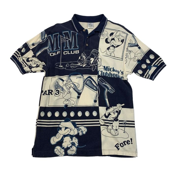Disney Vintage Mickey Mouse Golf Polo Shirt Mens M Medium Cotton ...