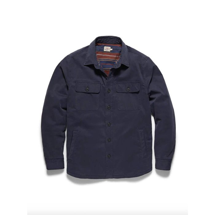 Faherty Stretch Blanket Lined Jacket In Navy | Grailed
