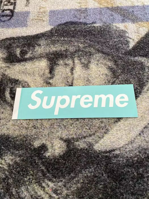 Supreme × Tiffany & Co. Supreme Tiffany and Co. Box Logo Sticker | Grailed