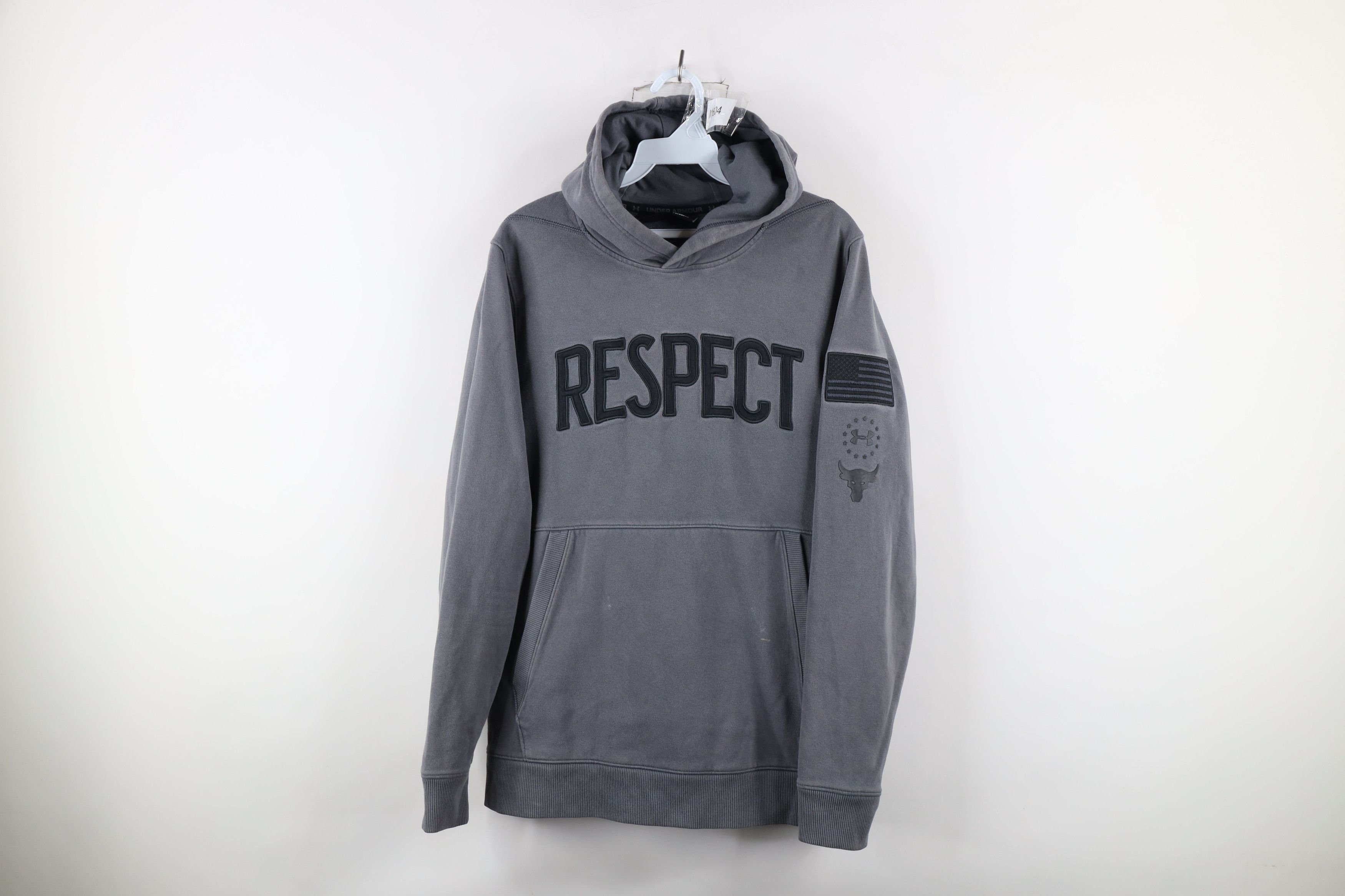 Under Armour × Vintage Under Armour Out Respect Project Rock USA Flag Hoodie | Grailed