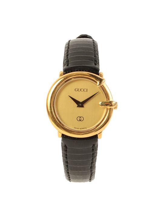 Gucci GUCCI Round Face Logo Watch Black | Grailed