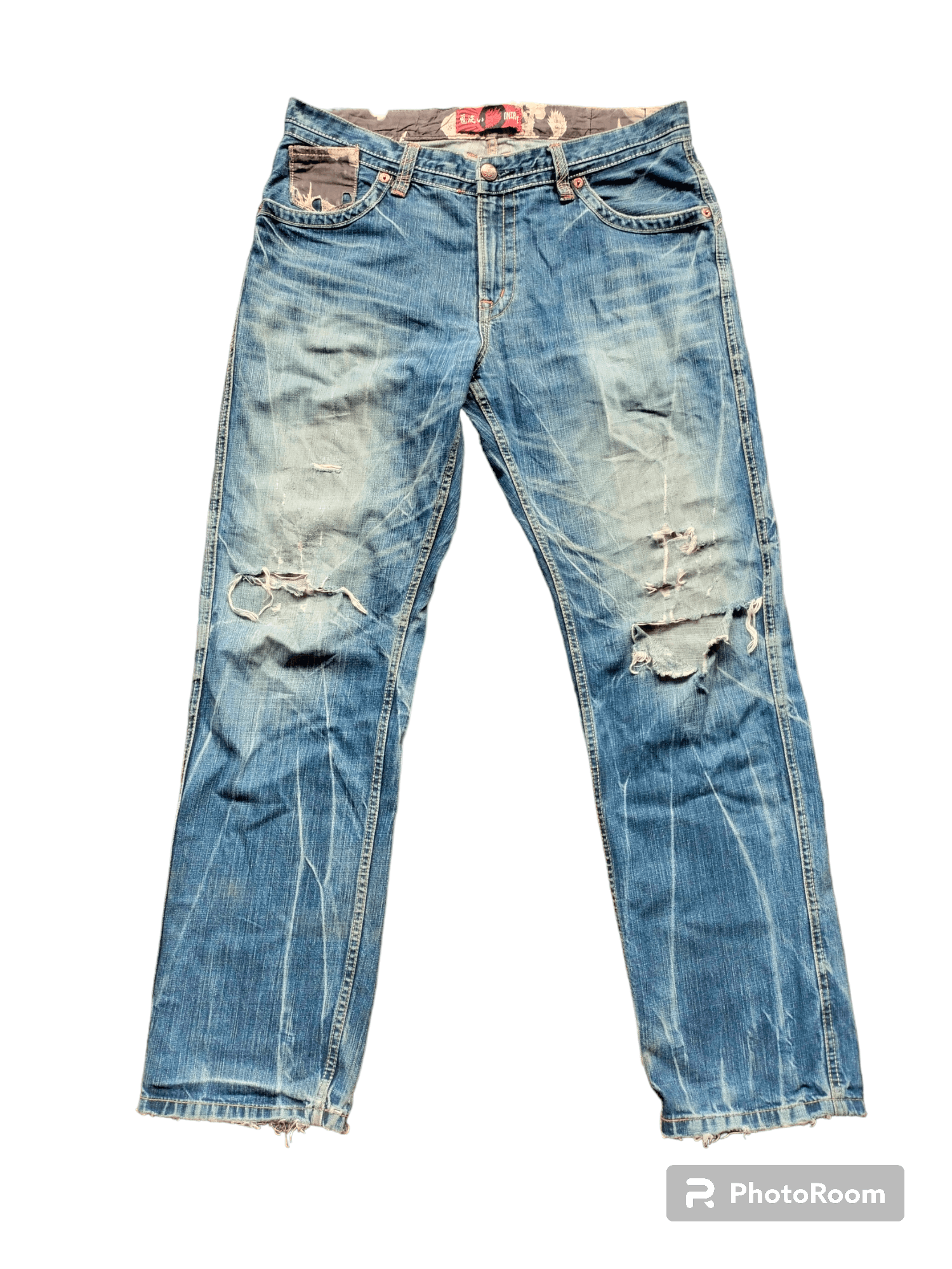 Vintage ONIARAI Japanese distressed Embroidery dragon japan | Grailed