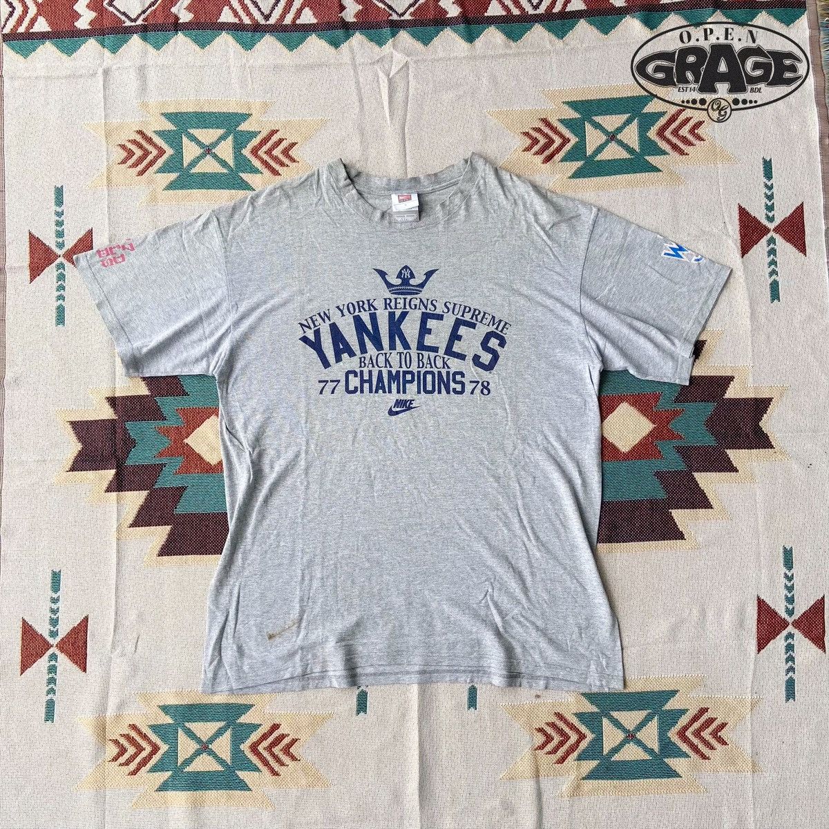 Nike World Series Nike Team Yankees Reign Supreme Champion 77/78 | Grailed