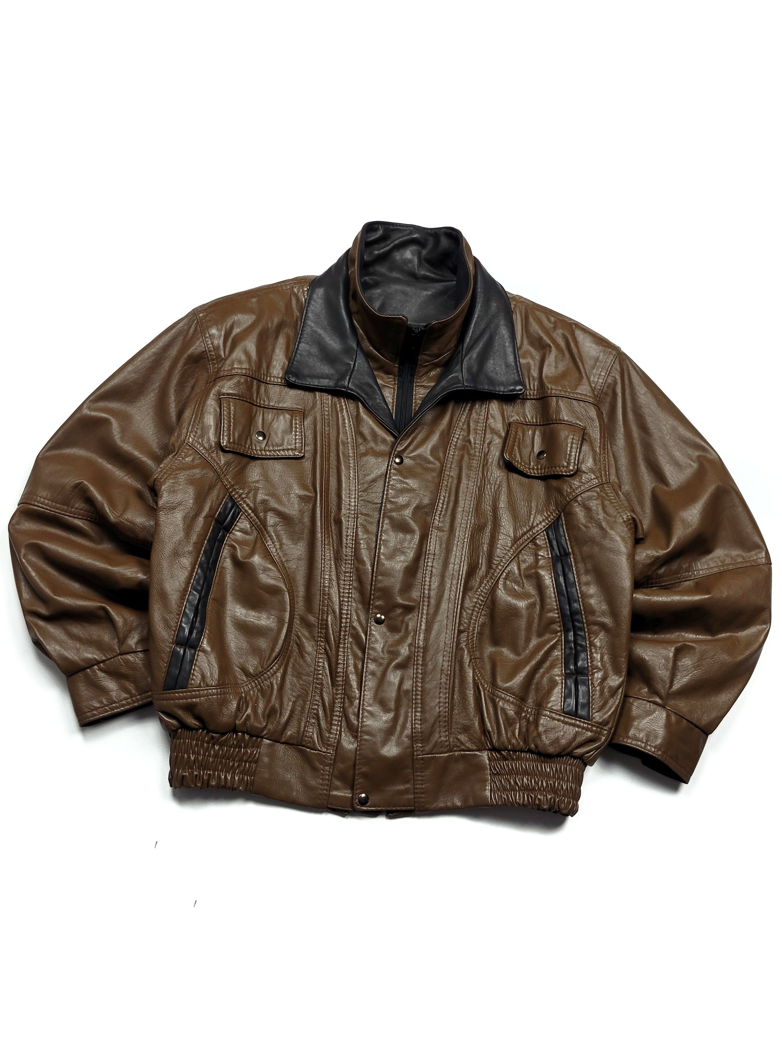 Avant Garde × Bomber Jacket × Genuine Leather Vintage Oversized ...