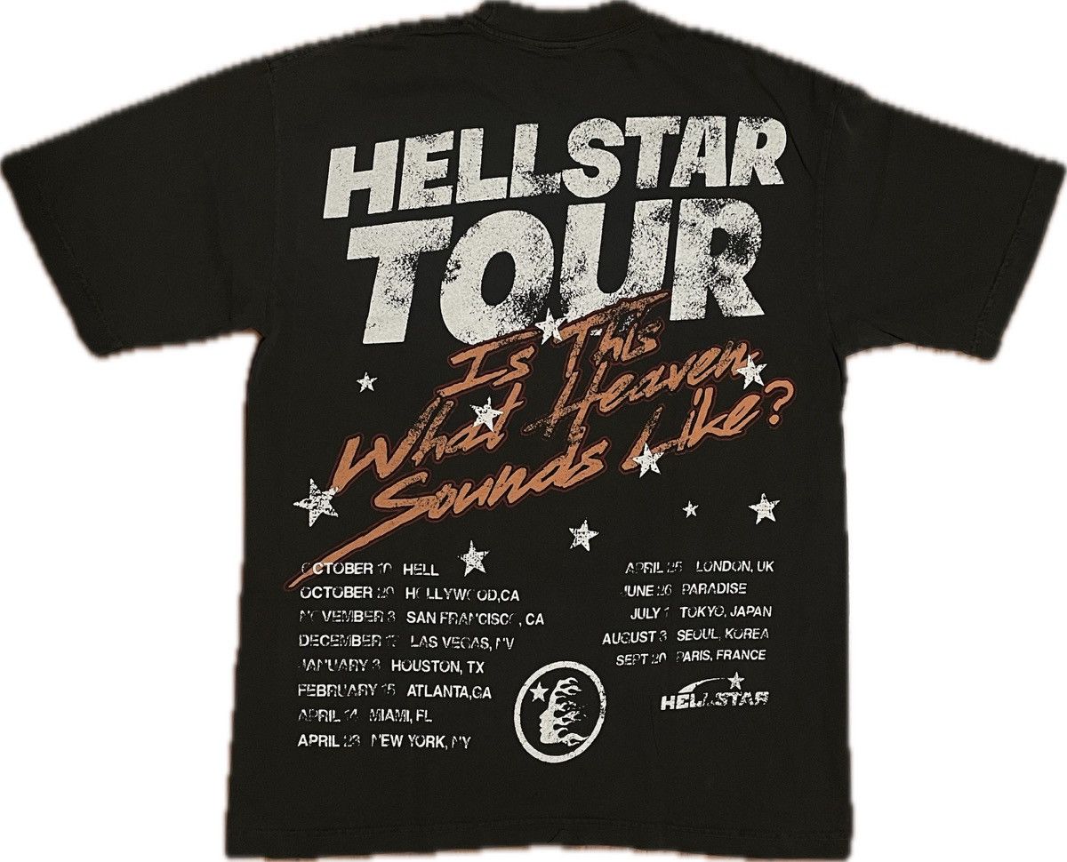 HELLSTAR Hellstar Records Heaven Sounds Biker Tour T-Shirt | Grailed