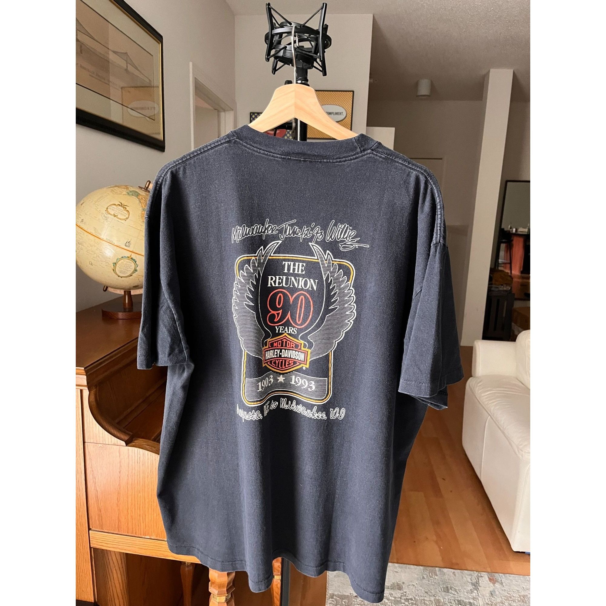 Harley Davidson × Vintage HARLEY DAVIDSON 1993 VINTAGE 90TH YEAR ANNIVERSARY SHIRT XL | Grailed