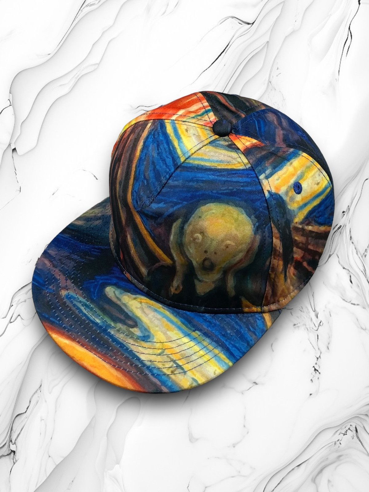 Vintage Vintage Y2K Art The Scream Skrik Edvard Munch Full Print Cap ...