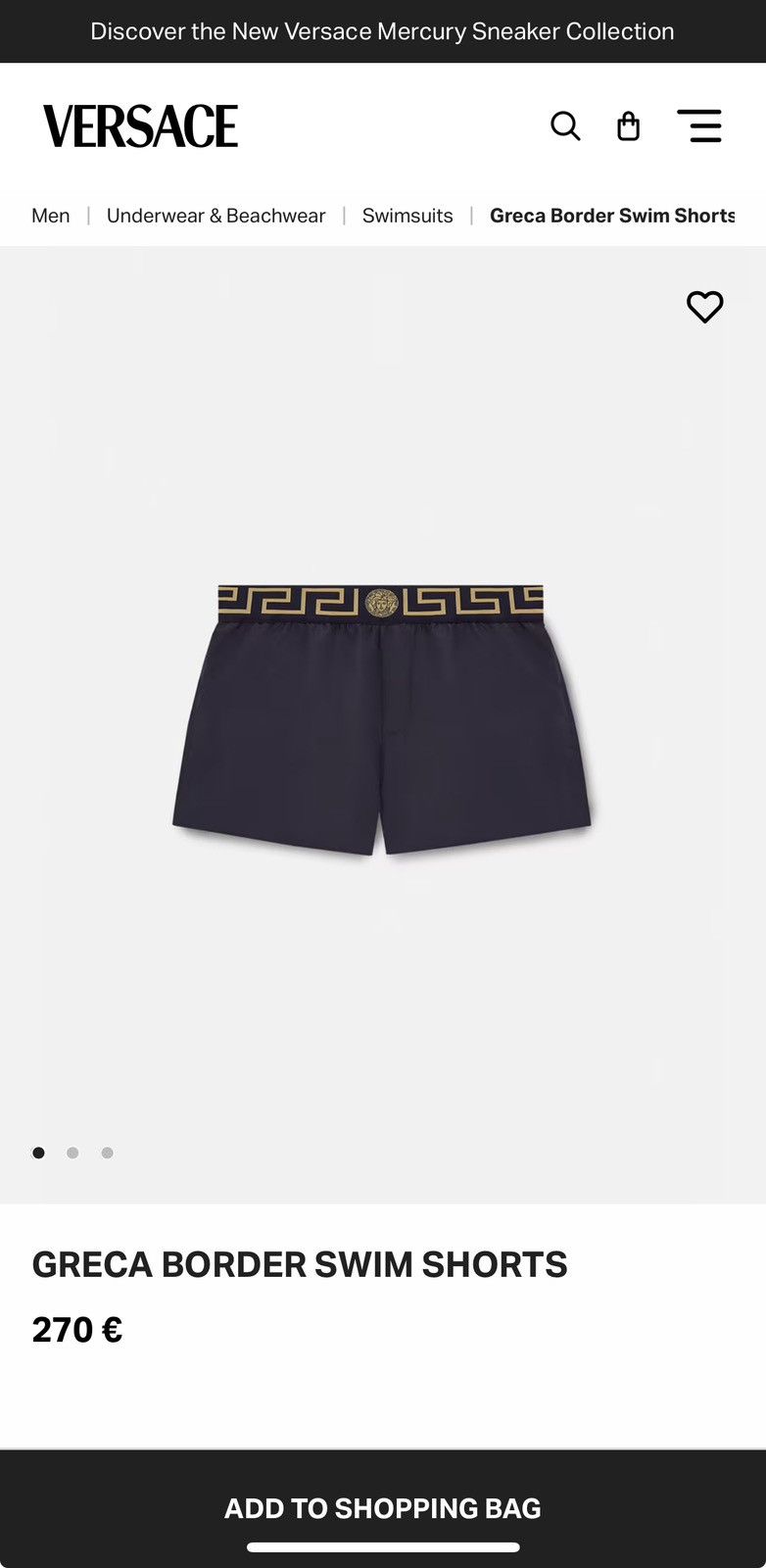 Italian Designers × Luxury × Versace Versace Greca Border Swim Shorts ...