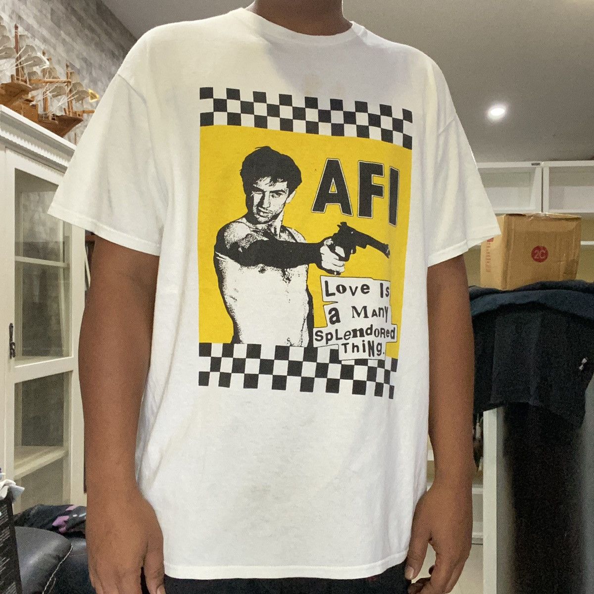 Band Tees × Rock T Shirt × Tour Tee Afi Modern Bootleg Hand Print | Grailed