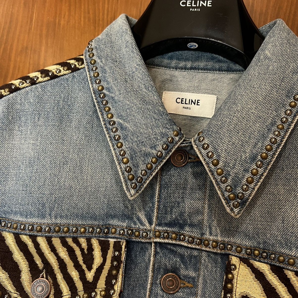 Celine × Hedi Slimane Celine Studded Denim Jacket | Grailed