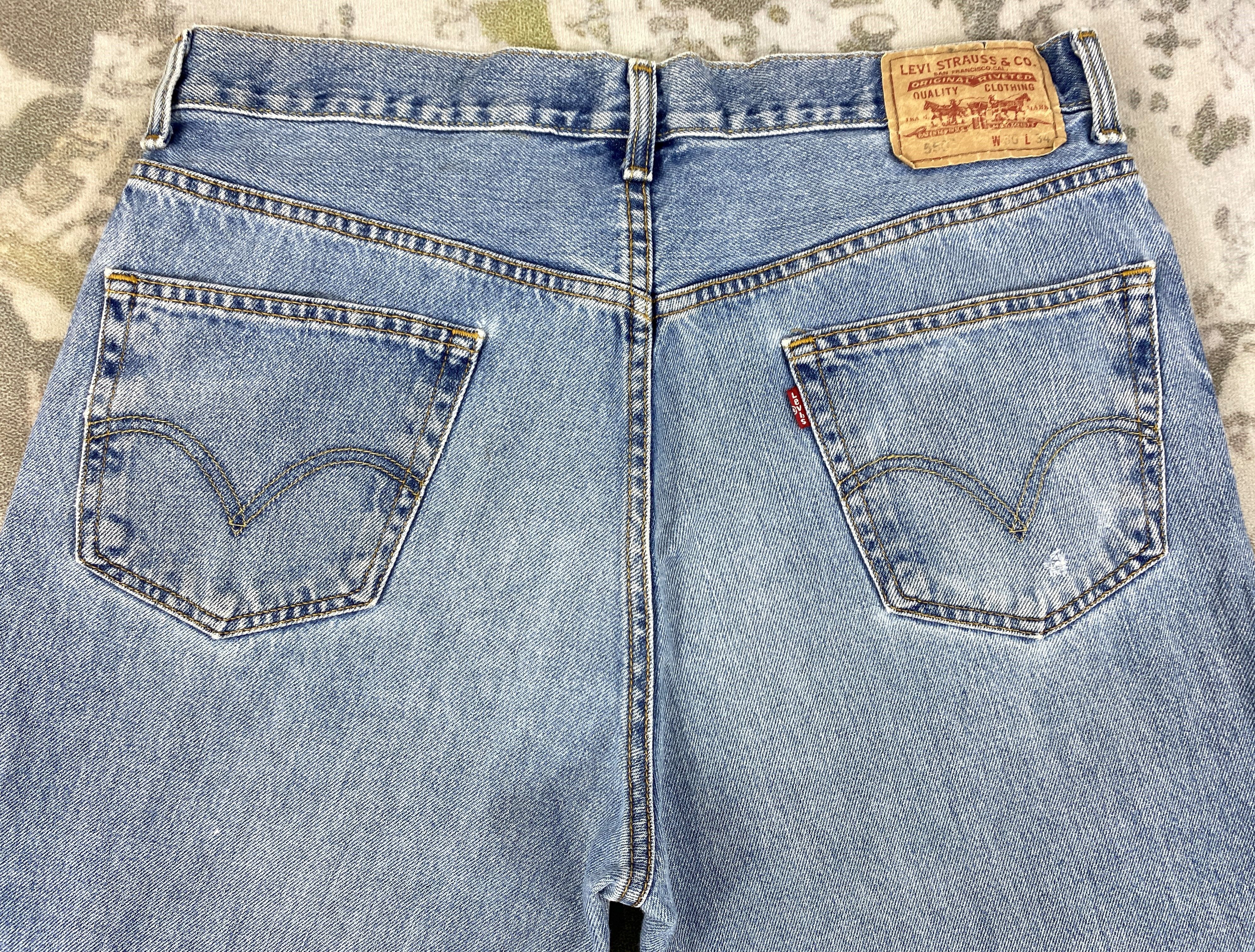 Japanese Brand Vintage Levi's 550 Relaxed Fit Light Wash Denim Jeans ...