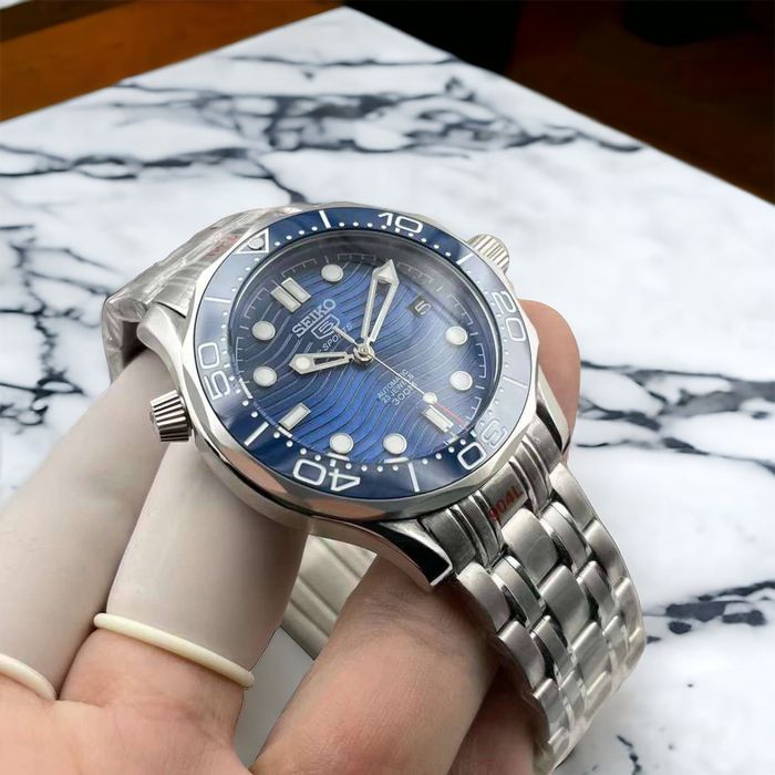 Seiko Seiko Mod Seamaster 41mmBlue Dial Steel Automatic Watch | Grailed