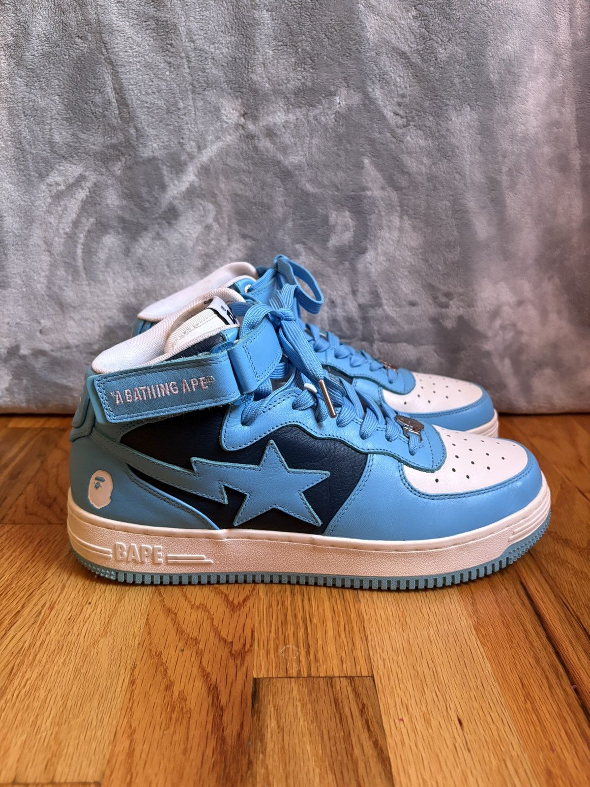 Bape A Bathing Ape Bapesta Mid 2021 “Sax” | Grailed