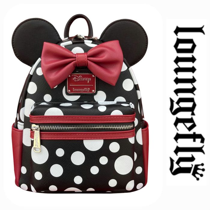Other NWT Loungefly Disney Minnie Mouse Dot AOP Mini Backpack | Grailed