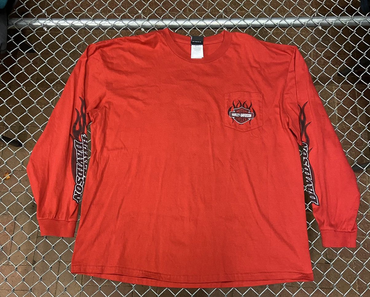 Harley Davidson × Streetwear × Vintage Vintage Harley Davidson Flame Long Sleeves | Grailed