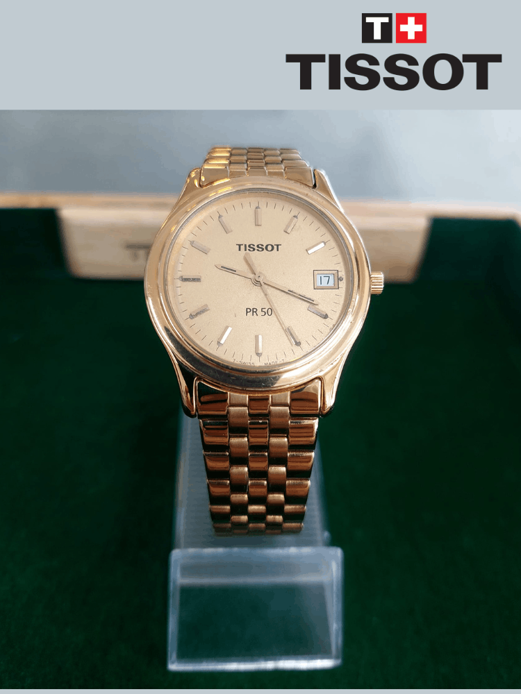 Tissot Rare Tissot PR50 Swiss Quartz Gold Plated Men's Wristwatch | Grailed