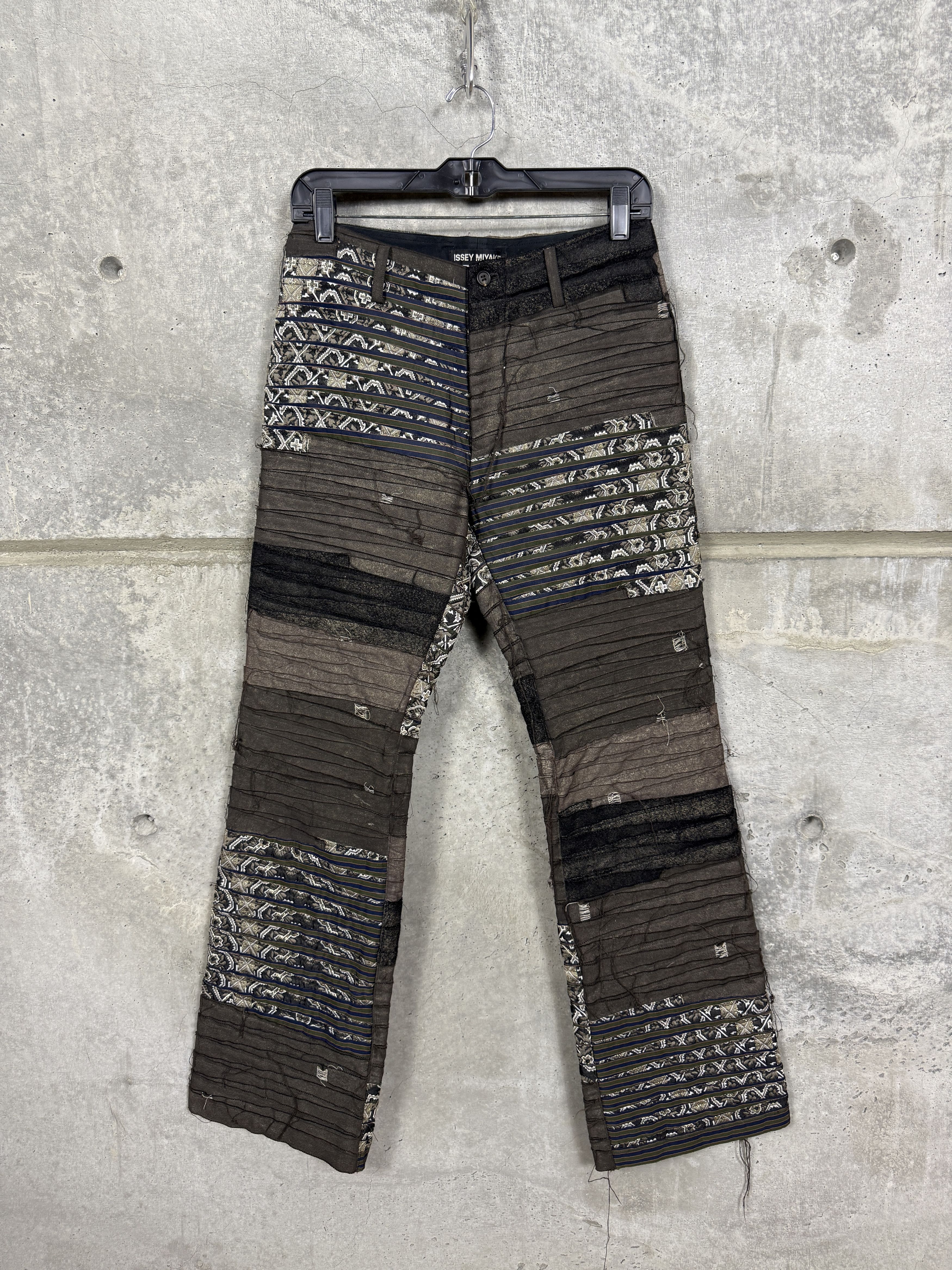 Issey Miyake Issey Miyake AW02 Waxed Reconstructed Patchwork Jeans ...