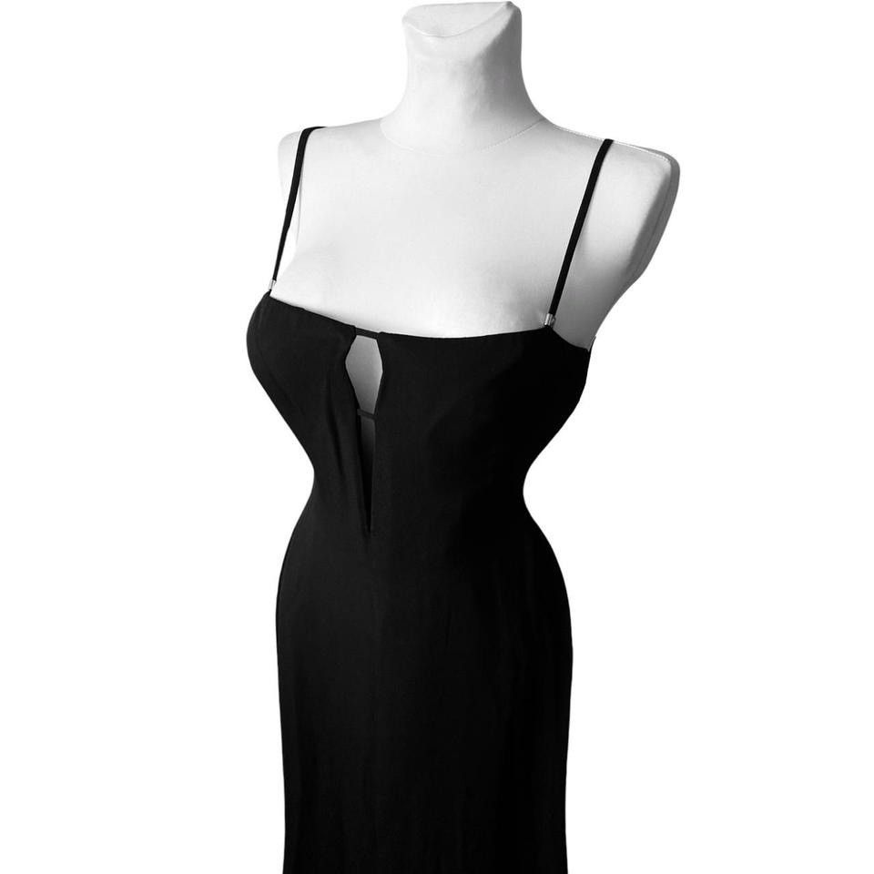 Versace Iconic S/S 1999 Gianni Versace black silk maxi dress | Grailed