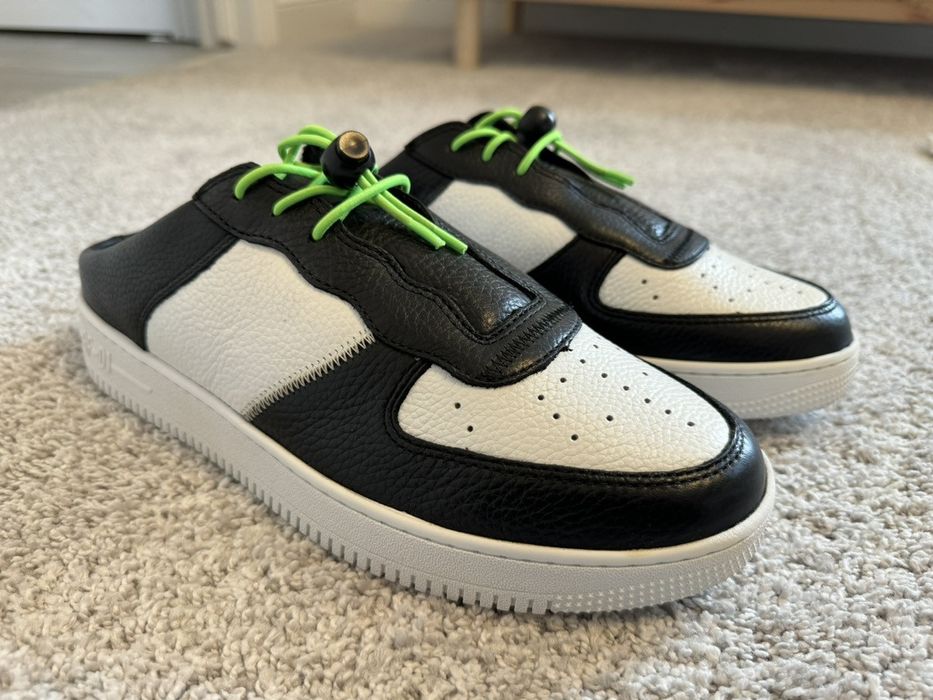 John Geiger John Geiger GF-01 Black/white/Lime Mules Shoes | Grailed
