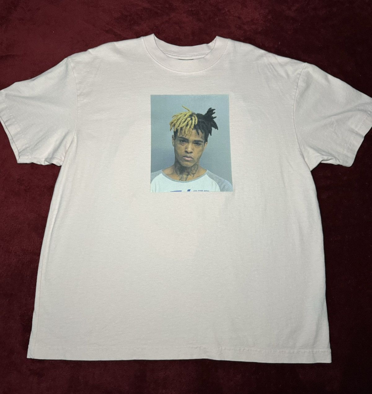 Band Tees × Revenge XXXTENTACION- Revenge Pink Mugshot Tee | Grailed