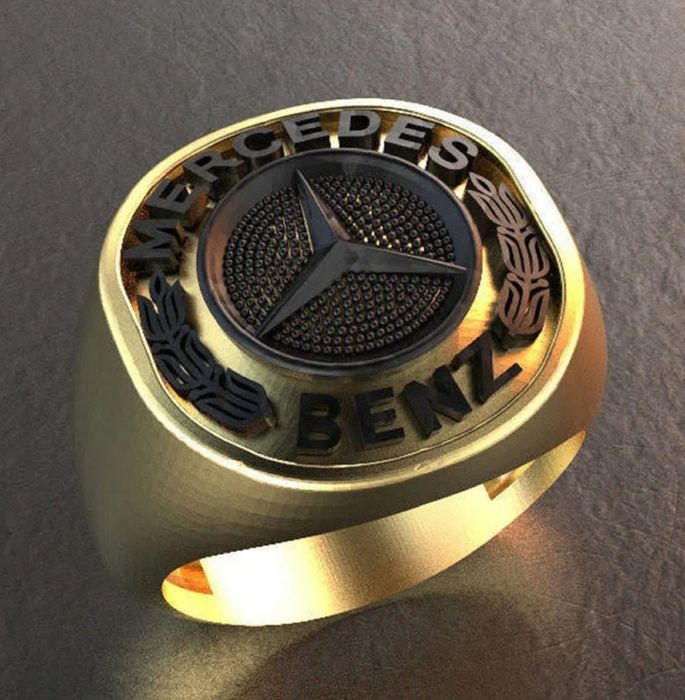 Handmade Vintage 18K Gold, Mercedes Benz Statement Ring, | Grailed