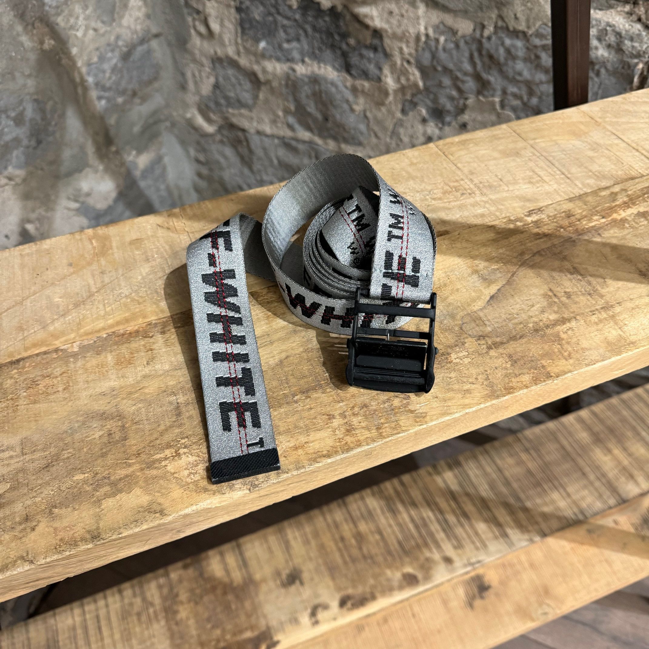 Off-White Off-White Metallic Silver Industrial Belt | Grailed