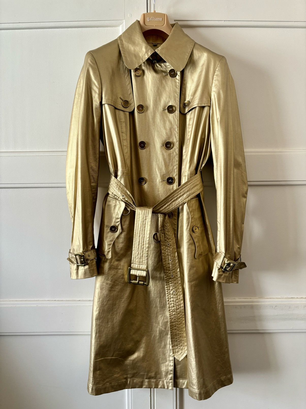 Gold Burberry Trenchcoat Rain Jackets