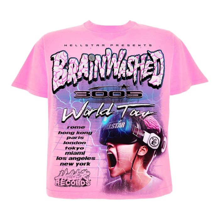 HELLSTAR Hellstar Studios Brainwashed World Tour S/S Tee Shirt Pink ...