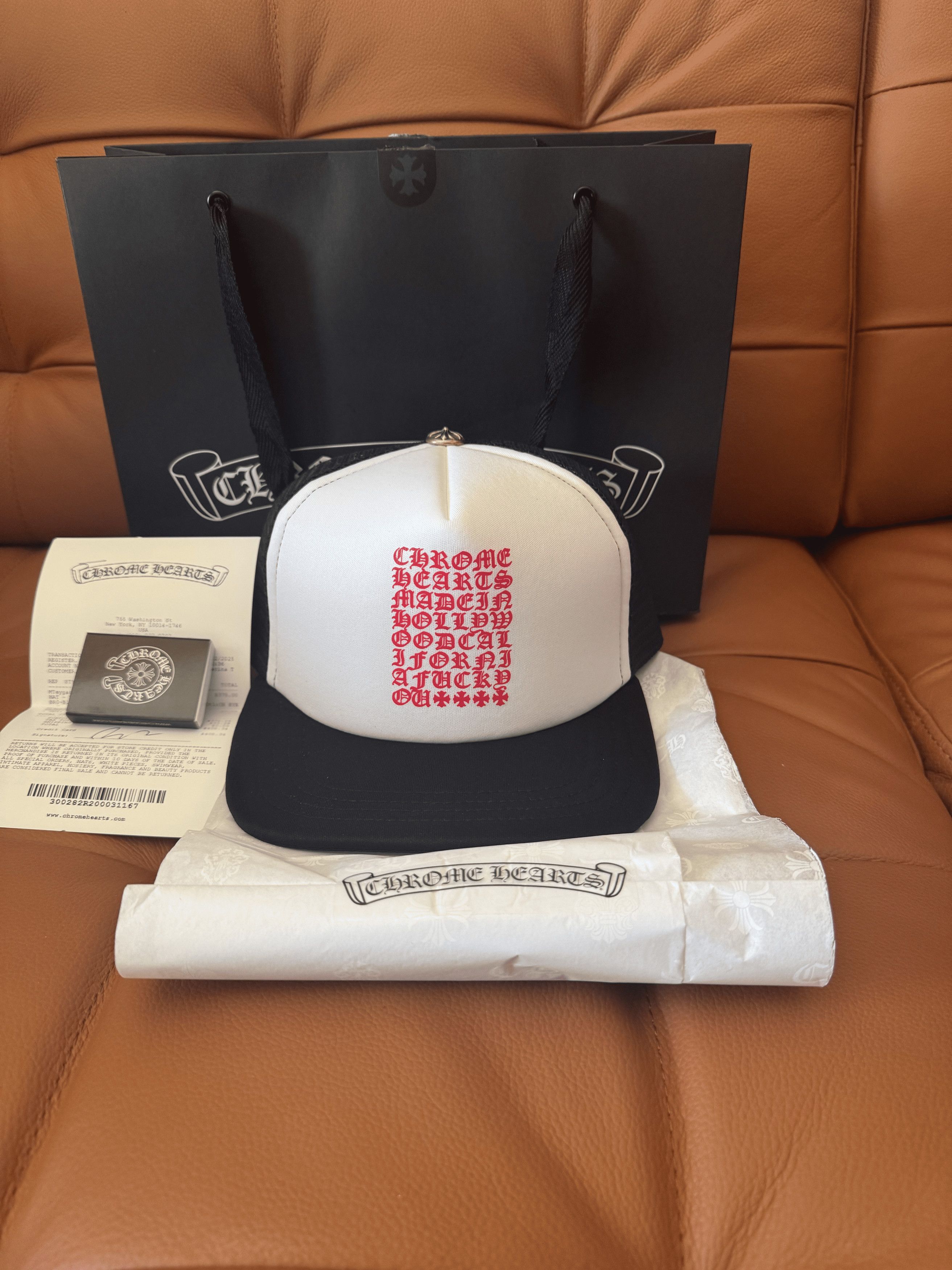 Chrome Hearts Chrome Hearts Eye Chart Trucker Hat | Grailed