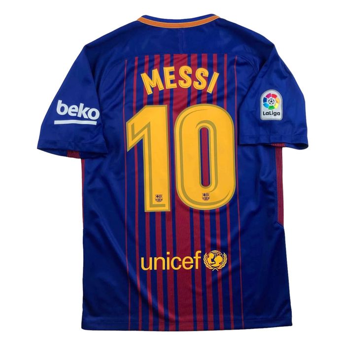 Nike FC Barcelona 2017-18 Nike home Lionel Messi soccer jersey S | Grailed