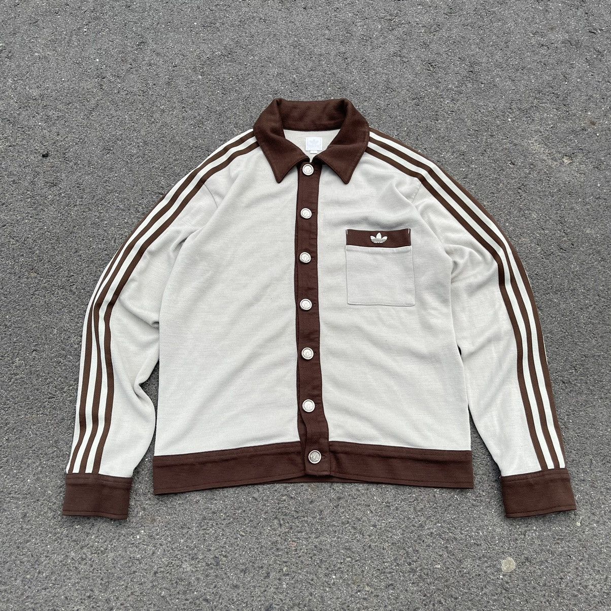 Adidas × Streetwear × Vintage VINTAGE ADIDAS CARDIGAN BUTTONS BROWN ...