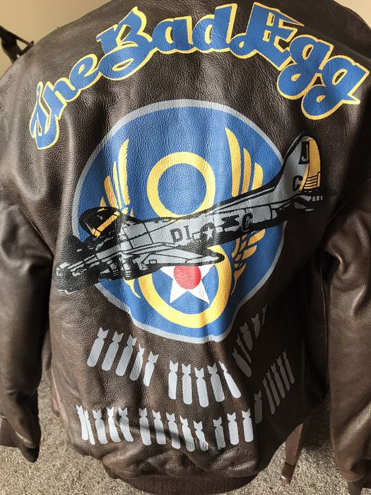 Vintage A-2 flight jacket leather ww2 8th Air Force | Grailed