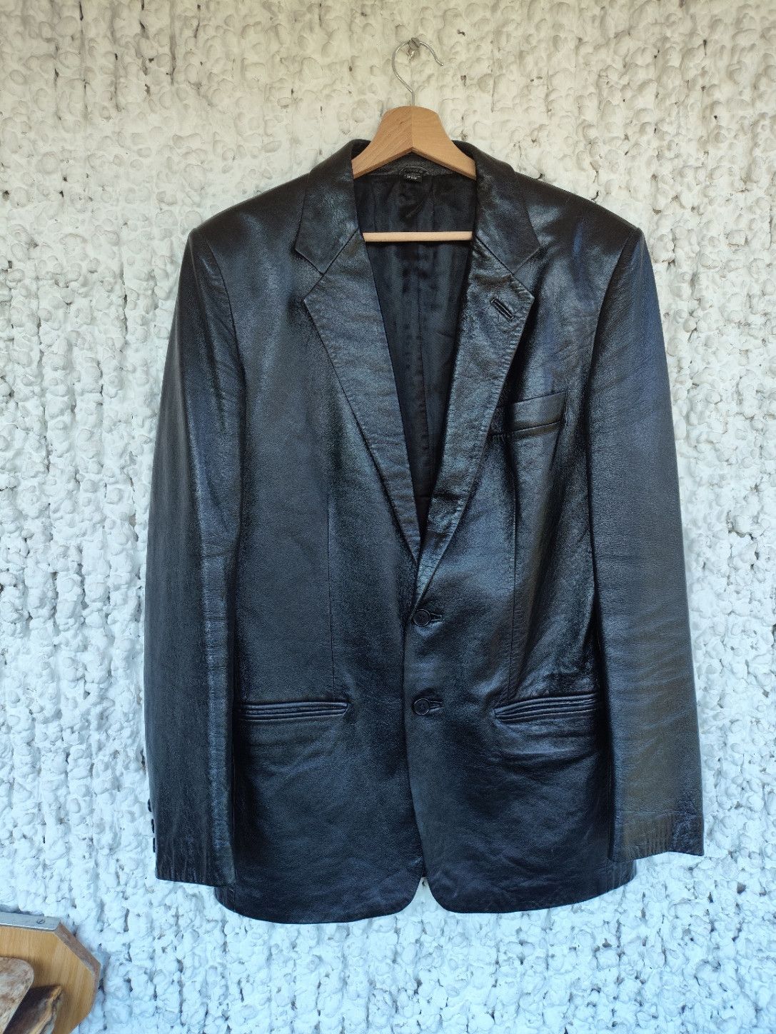 Helmut Lang Vintage Helmut Lang Leather Blazer Suit Jacket | Grailed