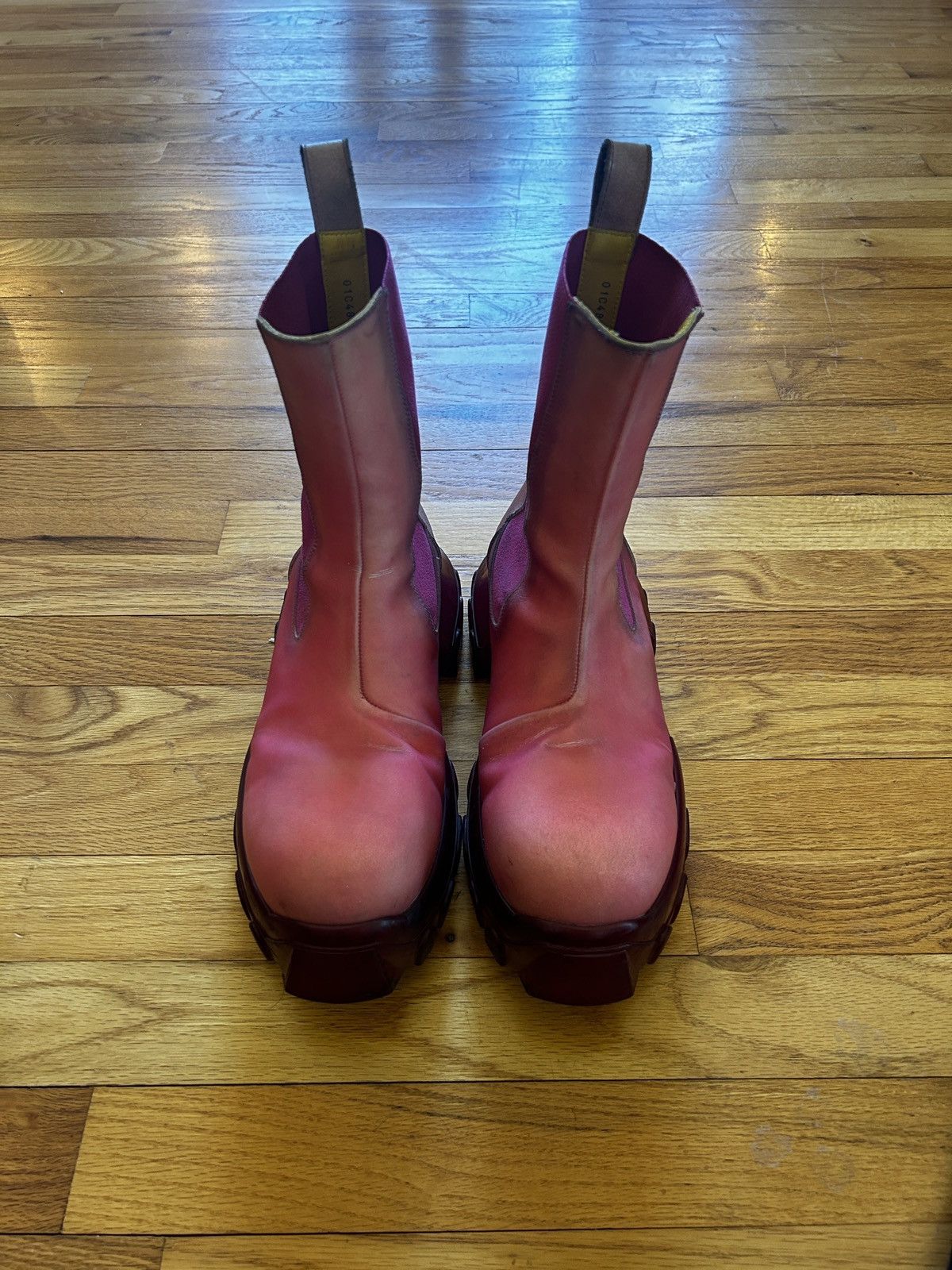 Rick Owens Rick Owens EDFU Pink Bozo Boots | Grailed