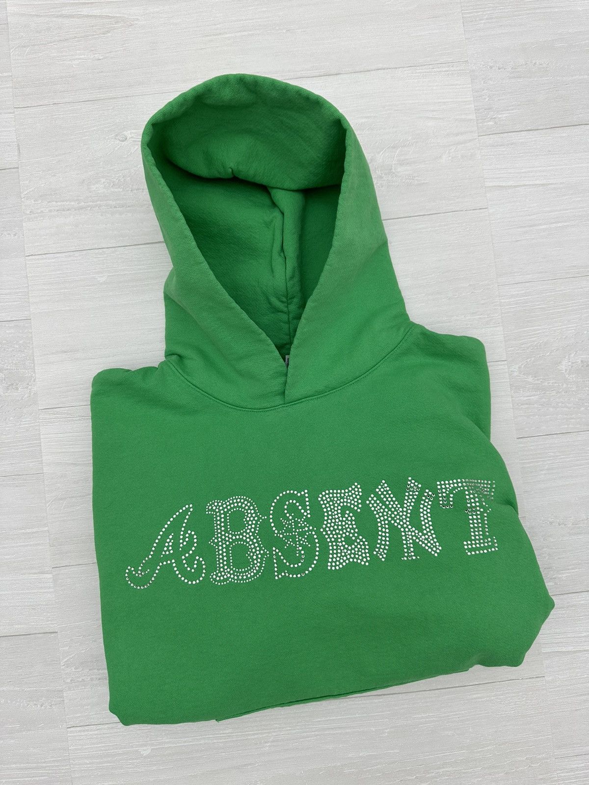 Absent RARE OG Absent Rhinestone Logo Heavyweight Logo Hoodie XL | Grailed