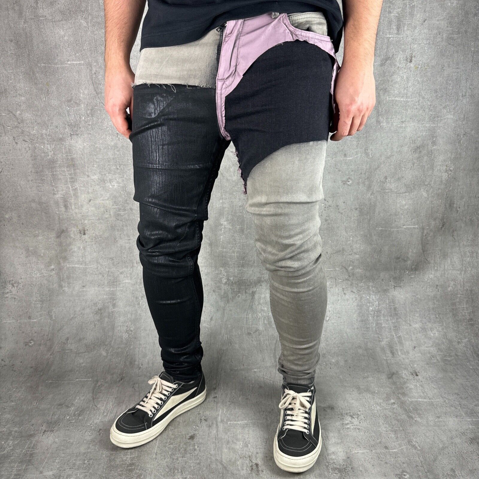 Rick Owens Drkshdw RICK OWENS Collage Detroit Cut Jeans Waxed | Grailed