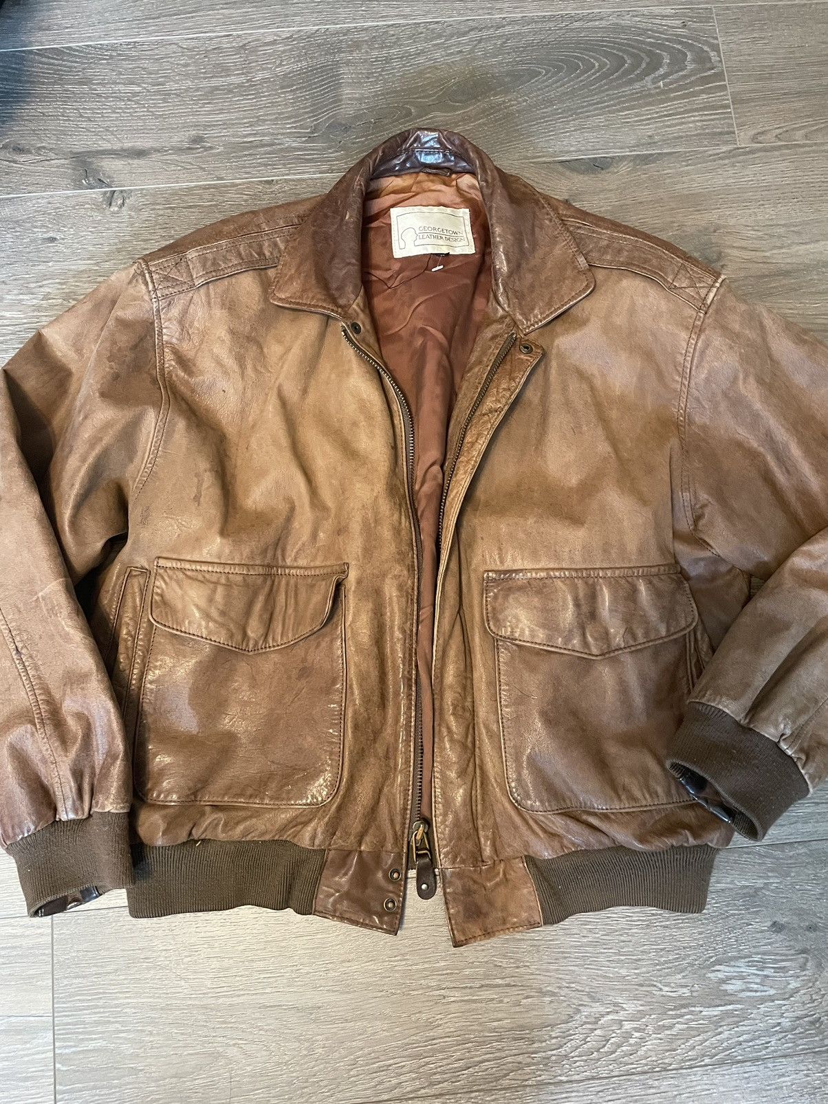 Vintage Vintage Brown Leather Jacket | Grailed