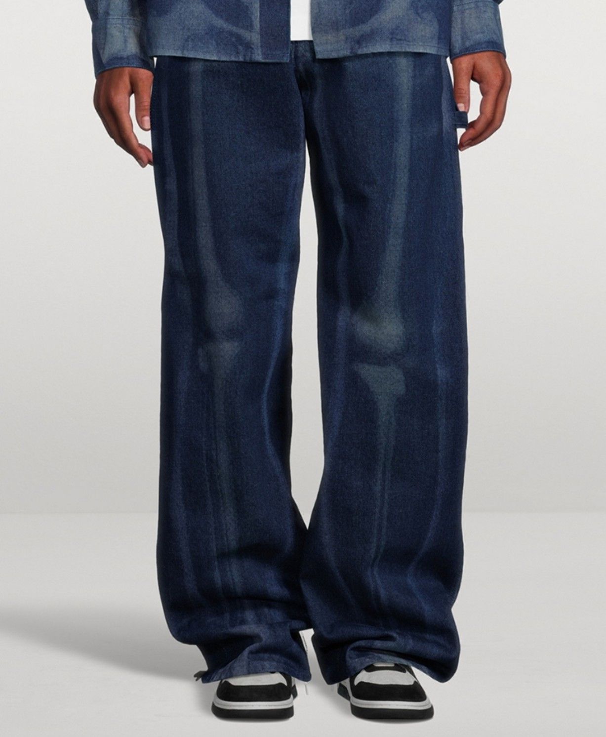 Off-White Body Scan Wide Leg Jeans | Grailed
