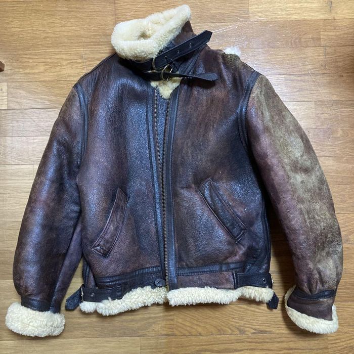 Schott B-3 bomber shearling jacket | Grailed