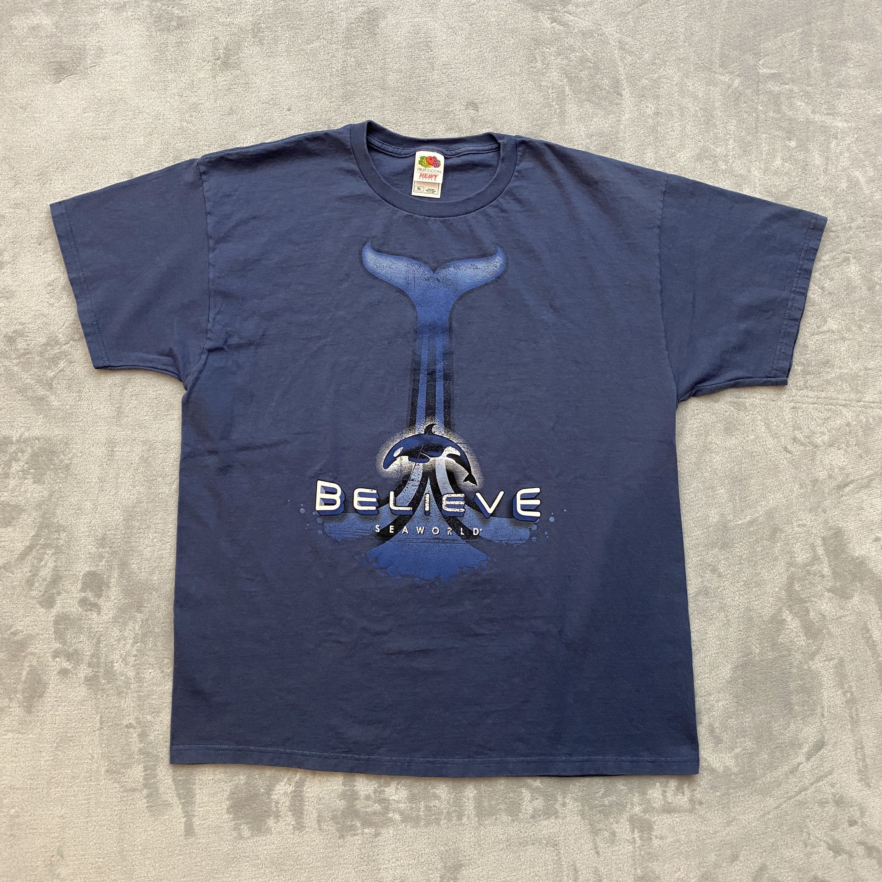 Vintage Y2K SEA WORLD - BELIEVE T Shirt XL Short Sleeve KILLER WHALE ...