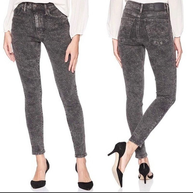 Levi's Levi's Mile High Super Skinny Black Stone Acid Wash HighRise ...