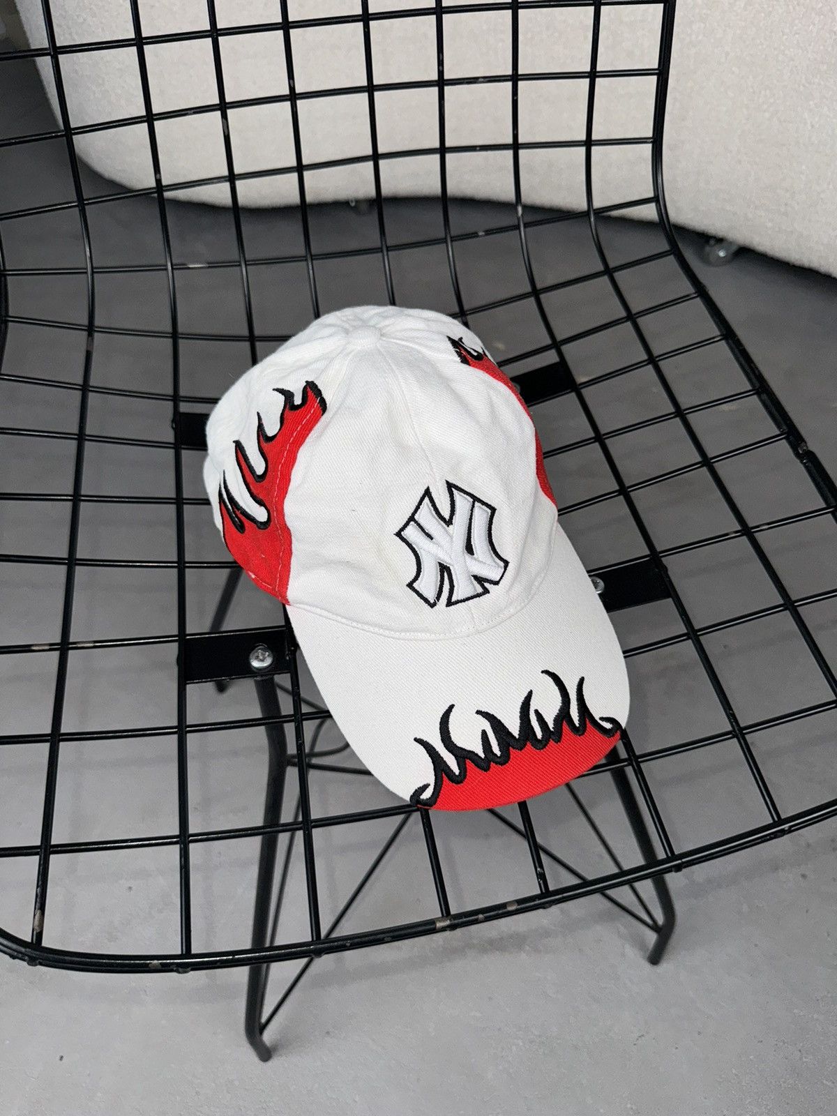 Custom × New York Yankees × Vintage New York Yankees Flame Fire Custom ...