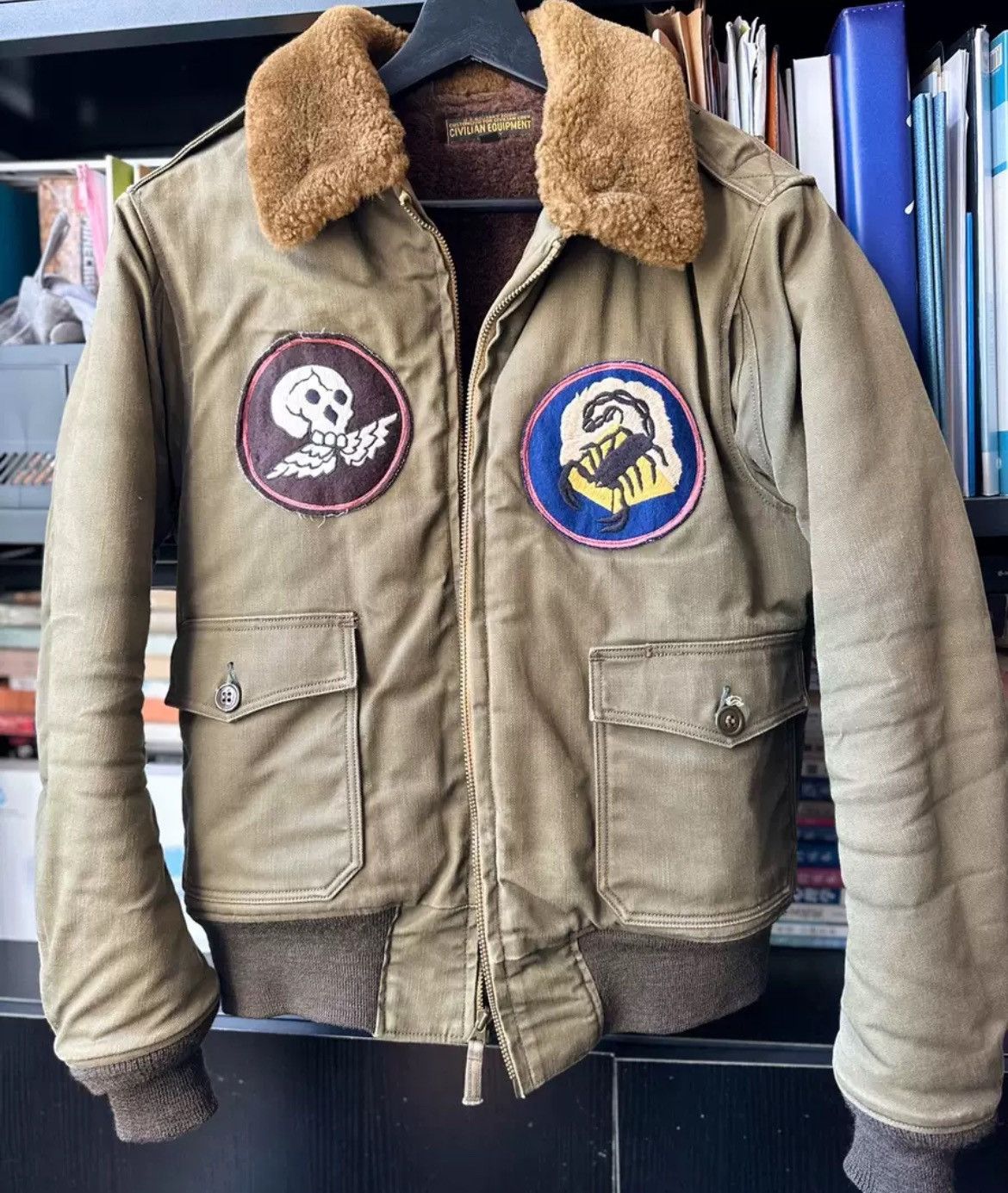 Freewheelers Freewheelers Overweight alpaca wool cold resistant jacket ...