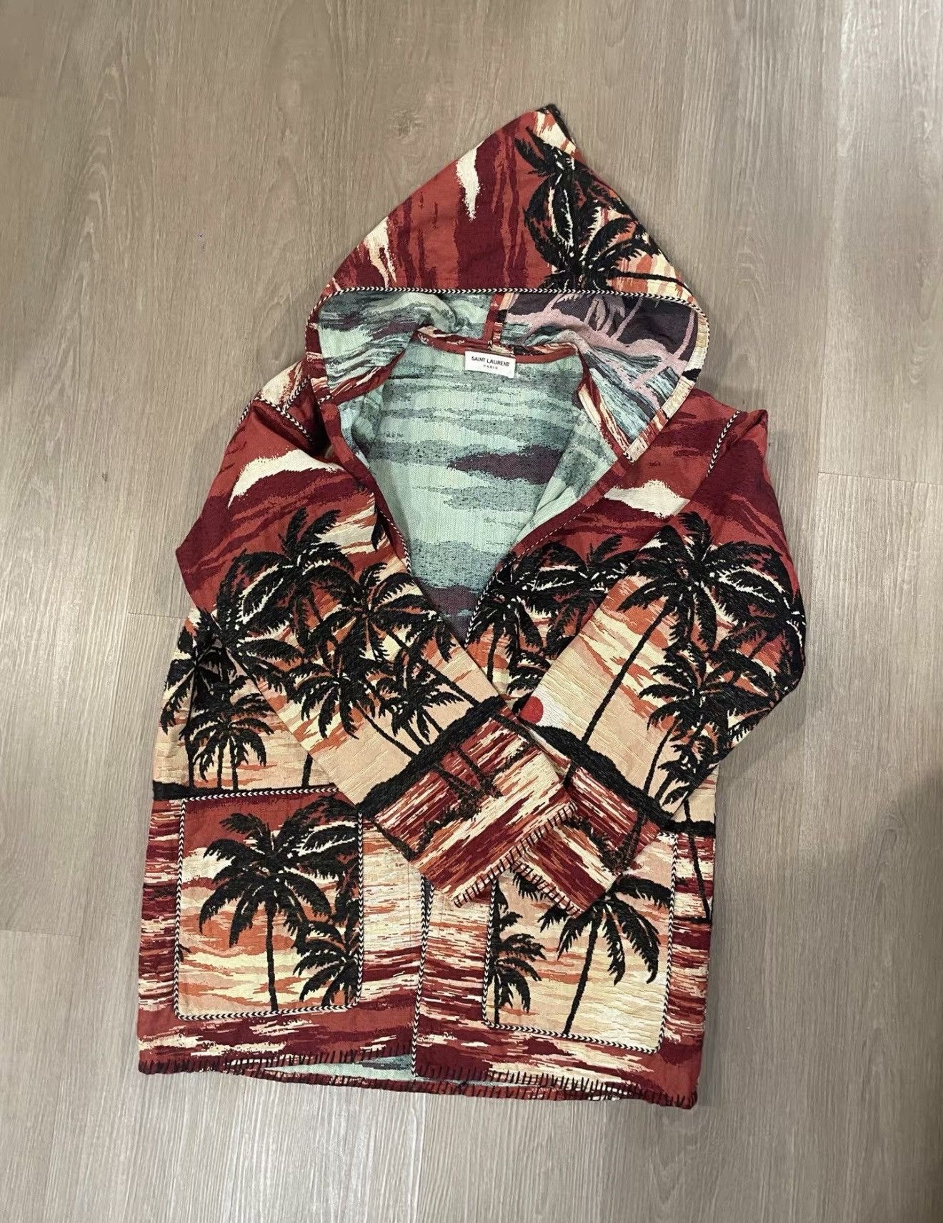 Saint Laurent Paris Saint Laurent 16SS Palm Tree Cape Jacket | Grailed