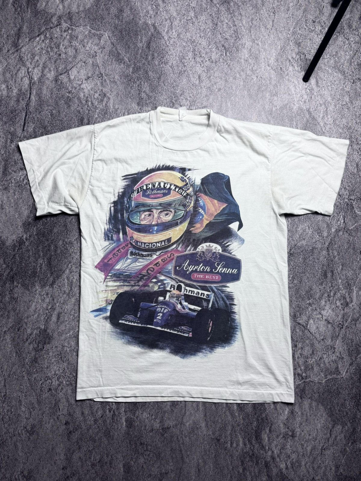 Formula 1 × Racing × Vintage 90s vintage ayrton senna Renault the best single stitch tee | Grailed