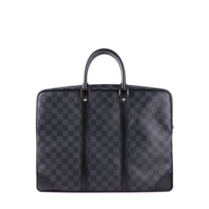 Louis Vuitton LOUIS VUITTON - Graphite checkerboard briefcase | Grailed