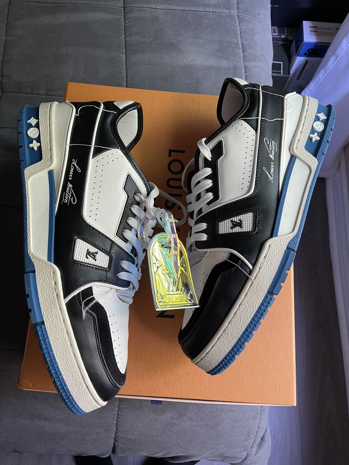 Louis Vuitton Louis Vuitton SS21 Upcycled Trainer Black White Blue ...